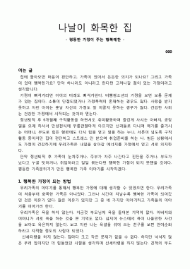 [평등가족사례]나날이 화목한 집(평등한 가정이 주는 행복예찬), 민주적 가장과 의사를 존중하는 분위기-1페이지