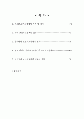 국내외 보건의료정책의 변화-1페이지