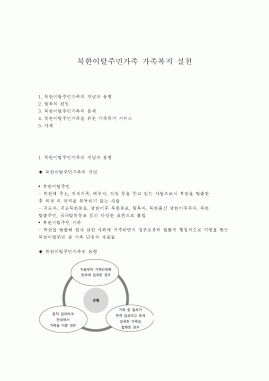 북한이탈주민가족 가족복지 실천 [새터민]-1페이지