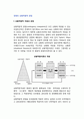 (경영관점) 경영의 상황적합적 관점 - 상황적합적 개념과 관점, 상황적합도의 결정변수-1페이지