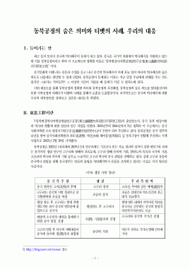 동북공정의 숨은의미와 티벳의 사례, 우리의 대응-1페이지