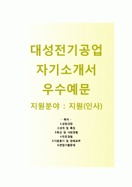 (대성전기공업자기소개서 + 면접기출문제) 대성전기공업(지원인사) 자기소개서 우수예문_ 대성전기공업자소서지원동기첨삭항목-1페이지