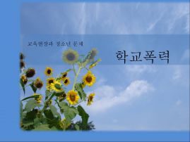 교육현장과 청소년 문제][학교폭력-1페이지