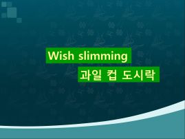 [창업계획서] 테이크아웃 컵과일 판매점 창업 사업계획서 - Wish slimming.PPT자료-1페이지