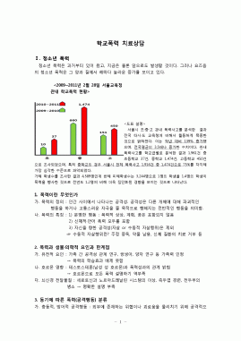 학교폭력 치료상담 -청소년 폭력, 학교폭력 발생 후 심리적 이해, 폭력과 관련된 소아·청소년의 정신병리와 치료-1페이지