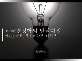  교육행정학의 발달과정-인간관계론, 행동과학론, 다원론 PPT-1페이지