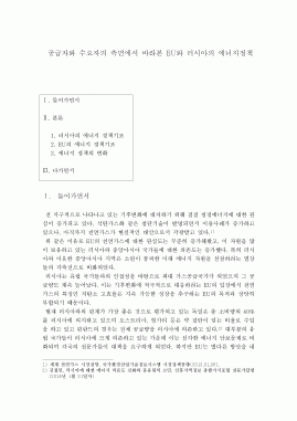 공급자와 수요자의 측면에서 바라본 EU와 러시아의 에너지정책-1페이지