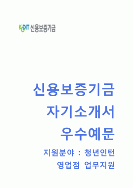 (신용보증기금 자기소개서 + 면접기출문제) 신용보증기금 (청년인턴영업점업무지원) 자소서 [신용보증기금합격자기소개서신용보증기금자소서항목], 이력서-1페이지