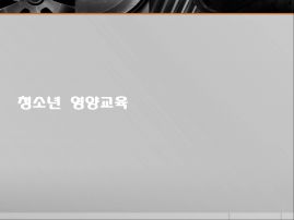 청소년 영양교육과 식품안전체험관(필요성, 영양교육실태, 영양교육효과, 식품안전, 해외영양교육) PPT, 파워포인트 자료-1페이지