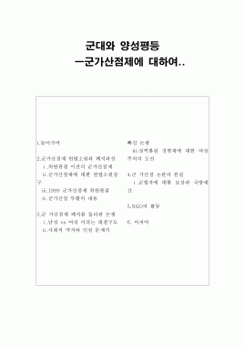 군대와 양성평등 ㅡ군가산점제에 대하여-1페이지