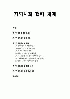 [보육과정] 지역사회 협력 체계 - 지역사회 협력, 지역사회 협력의 필요성, 지역사회와의 협력 장점, 지역사회와의 협력내용과 실제, 지역사회와의 협력 활성화방안-1페이지