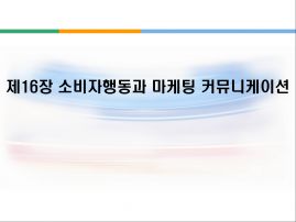 16장 소비자행동과 마케팅 커뮤니케이션-1페이지