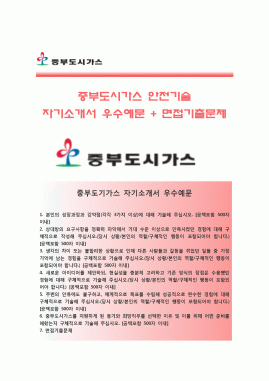 (중부도시가스자기소개서 + 면접족보) 중부도시가스(안전기술)자소서[중부도시가스합격자기소개서중부도시가스자소서항목]-1페이지