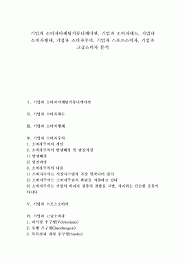 [기업][소비자][소비자마케팅커뮤니케이션][소비자태도][소비자행태]기업과 소비자마케팅커뮤니케이션, 기업과 소비자태도, 기업과 소비자행태, 기업과 소비자주의, 기업과 스포츠소비자, 기업과 고급소비자 분석-1페이지