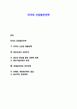 미국의 산업발전전략-1페이지