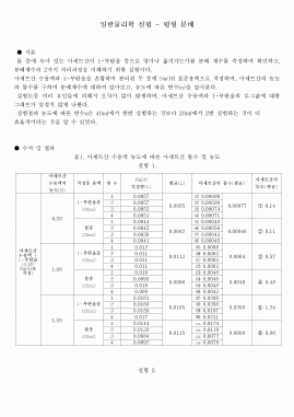 일반물리학 실험 -평형 분배-1페이지