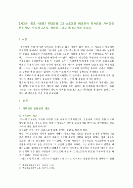 [세계의 종교 4공통] 유대교와 그리스도교를 비교하여 유사점과 차이점을 밝히시오 (그리스도교, 예수, 유대인, 이스라엘, 유일신, 계율, 성서)-1페이지