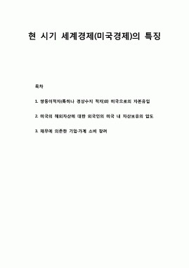 현 시기 세계경제_미국경제의 특징-1페이지