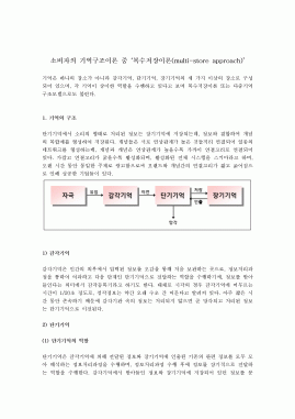 소비자의 기억구조이론 중 ‘복수저장이론(multi-store approach)’-1페이지