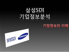 삼성SDI 기업정보분석 -1페이지