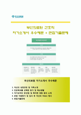 [부산의료원 자기소개서] 부산의료원 (간호직) 자소서+[면접기출문제]_부산의료원합격자기소개서_부산의료원자소서항목,이력서-1페이지