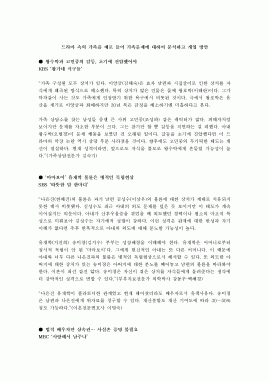 드라마 속의 가족을 예로 들어 가족문제에 대하여 분석하고 개입 방안-1페이지