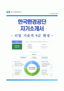 (한국환경공단 자기소개서 + 면접족보) 한국환경공단 (기술직6급) 자소서 [한국환경공단합격자기소개서한국환경공단자소서,이력서]-1페이지