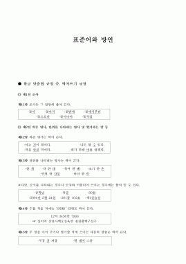 표준어와 방언 [한글 맞춤법 규정 띄어쓰기 규정]-1페이지