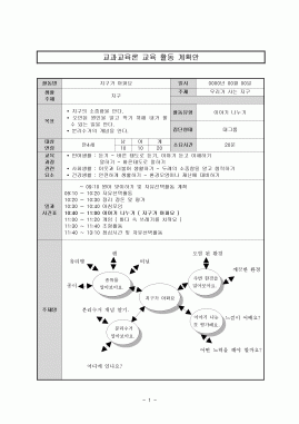 [유아교과교육론] <교육(부분)활동(수업)계획안> (만4세/이야기 나누기/대집단) - 활동명 : 지구가 아파요 / 생활주제 : 지구 / 주제 : 우리가 사는 지구-1페이지