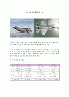 <KF-X> F-35 라이트닝 Ⅱ, 유로파이터, F - 15 SE 3종의 전투기 비교-1페이지