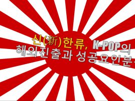 [신한류] 신(新)한류,  K-POP의 해외진출과 성공요인분석 _K-POP 해외진출-1페이지