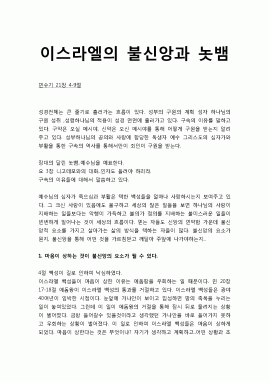 [성경말씀]설교말씀본문-민수기 21장 4-9절_ 이스라엘의 불신앙과 놋뱀-1페이지