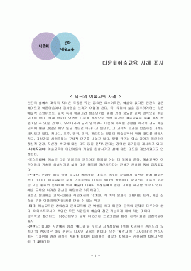 다문화예술교육 외국과 한국의 현장 사례 조사-1페이지