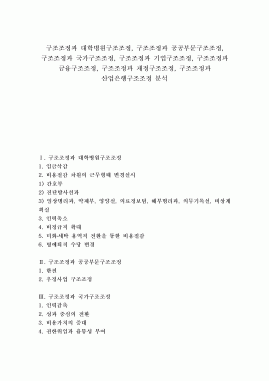 [구조조정]구조조정과 대학병원구조조정, 구조조정과 공공부문구조조정, 구조조정과 국가구조조정, 구조조정과 기업구조조정, 구조조정과 금융구조조정, 구조조정과 재정구조조정, 구조조정과 산업은행구조조정-1페이지