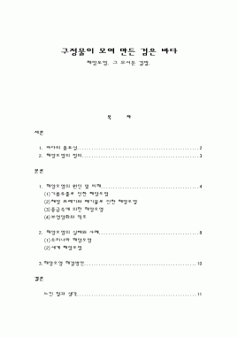 (사회학개론) 해양오염 - 구정물의 모여 만든 바다 (A+학점)-1페이지