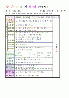 2013학년도 평가인증 통과한 만2세 8월 재미있는 여름이에요2 / 가족이있어요 보육일지(보육실습일지)-1페이지