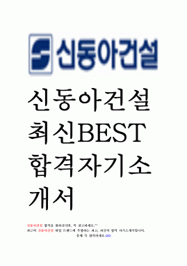 신동아건설 최신 BEST 합격 자기소개서-1페이지