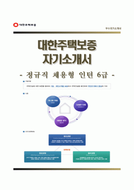 [대한주택보증자기소개서] 대한주택보증 정규직 채용형인턴 6급 합격자소서와 면접기출문제,대한주택보증합격자기소개서,대한주택보증자소서항목-1페이지