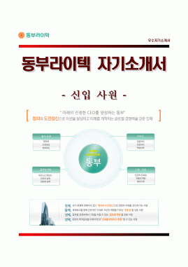 (동부라이텍(Dongbu Lightec) 자기소개서 + 면접족보) 동부라이텍 자소서 〔동부라이텍합격자기소개서 ◘ 동부라이텍자소서항목 우수예문 레포트〕
-1페이지