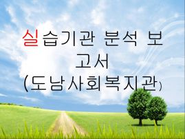 도남사회복지관 실습기관분석(사회복지현장실습) PPT, 파워포인트-1페이지