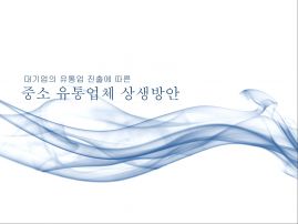 대기업의 유통업 진출-중소 유통업체 상생방안,유통 구조변화 및 현황,유통 관련 기존 정책,브랜드마케팅,서비스마케팅,글로벌경영,사례분석,swot,stp,4p-1페이지