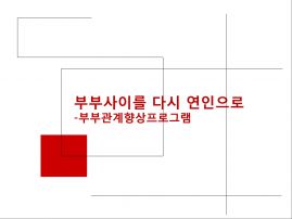 부부관계향상프로그램- OECD국가 이혼율 1위,이혼문제 사회이슈,건강가족지원센터,부부의 성공적 대화능력-1페이지