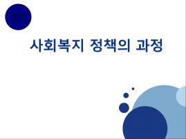 사회복지 정책의 과정-사회복지정책의 형성 집행 평가,사회적 욕구,사회복지정책의 의제설정,행정부의 정책결정과정-1페이지