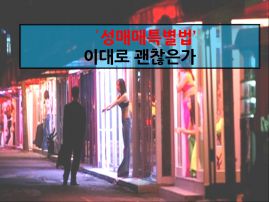 성매매특별법,세계 성매매사례,성매매 사례,성매매 찬반론 ppt-1페이지