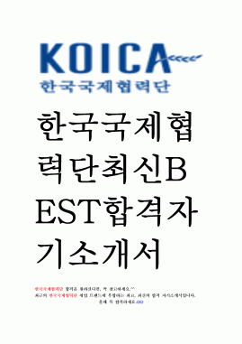한국국제협력단 KOICA 최신 베스트 BEST 합격 자기소개서 자소서-1페이지