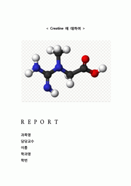 크레아틴(creatine)에 대한 자료-1페이지