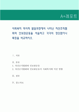 사회복지 역사적 발달과정에서 나타난 자선조직협회와 인보관운동을 서술하고 각각의 장단점이나 특징을 비교.-1페이지