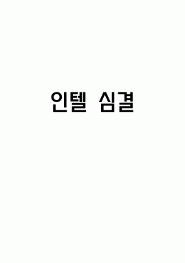 [컨텐츠 경제학] 인텔 심결 -1페이지