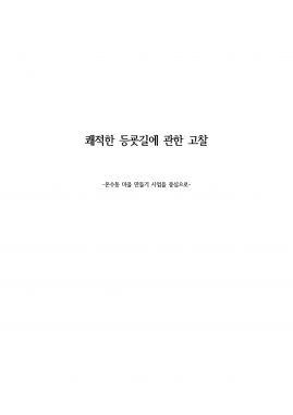 온수동 마을 만들기 - 어린이를 대상으로 <쾌적한 등굣길에 대한 고찰>-1페이지