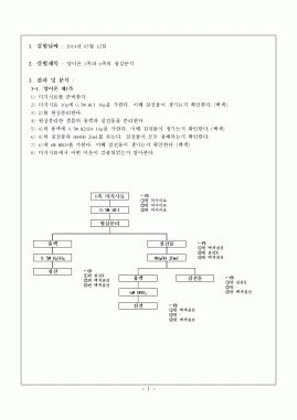 [무기분석실험] 01.양이온 1족과 6족의 정성분석 (결과) : 용액속에 녹아있는 양이온을 체계적인 분석을 통하여 그 존재를 확인하고 이들의 침전반응과 평행을 이해한다-1페이지